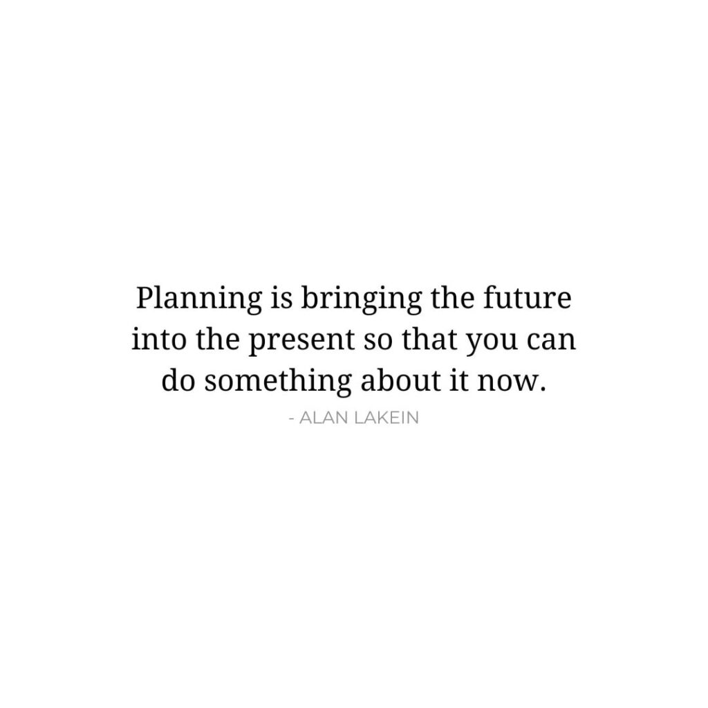 Planning is bringing the future into the present so... | Scattered Quotes