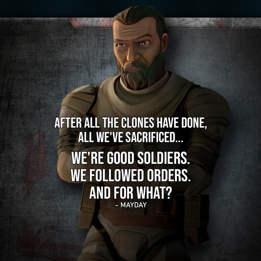 We're good soldiers. We followed orders. And for what? | Scattered Quotes