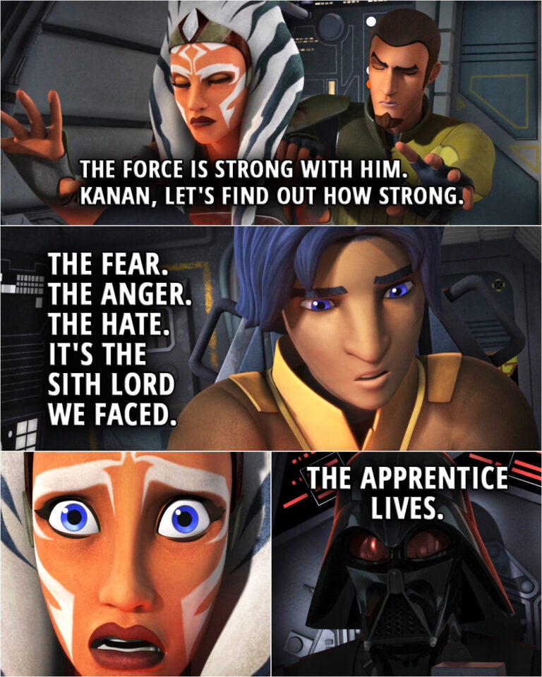 It's the Sith Lord we faced. - The apprentice lives. | Scattered Quotes