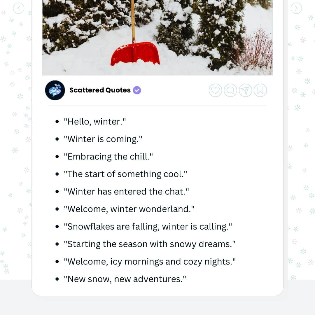 Winter Captions and Short Quotes for Your Social Media Posts ...