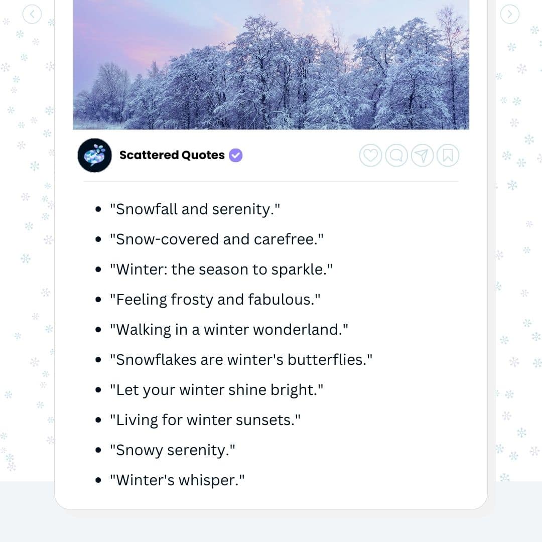 Winter Captions and Short Quotes for Your Social Media Posts ...